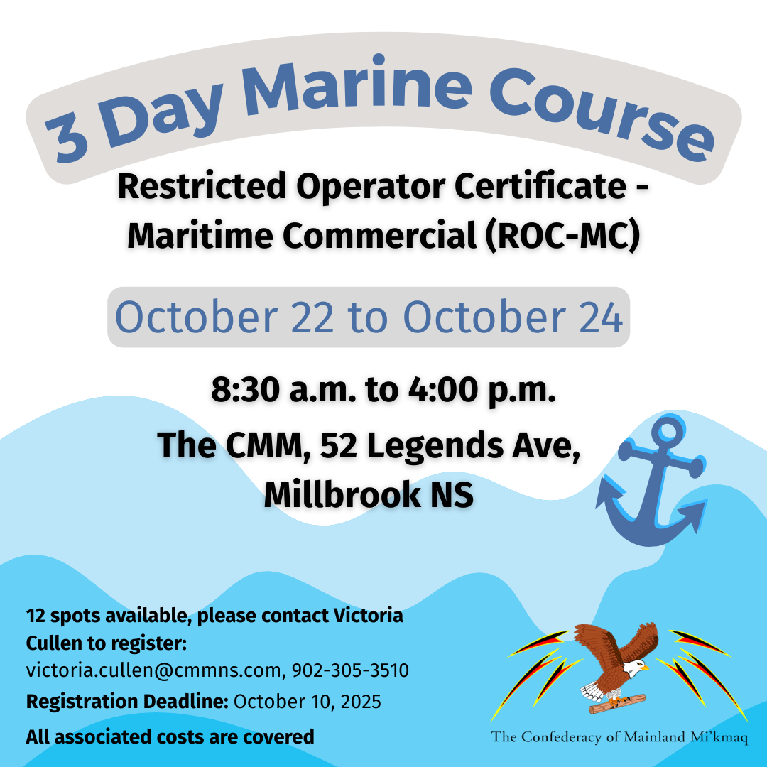 3 Day Marine Course at CMM – Bear River First Nation